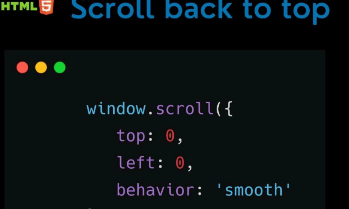 The Simplest way to Make a back to Top Button - Mounir Maaroufi